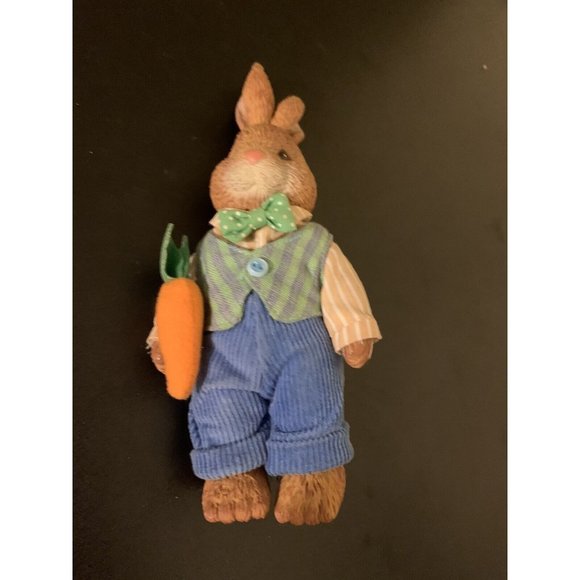 Russ | Toys | Vintage Russ Berrie Dressed Bunny Figure | Poshmark
